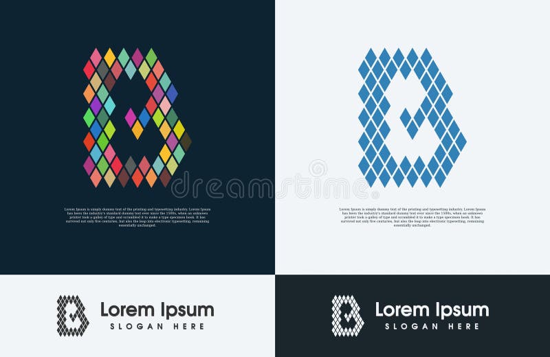 Letter B Bit Creative and Colorful Logo Stock Vector - Illustration of ...