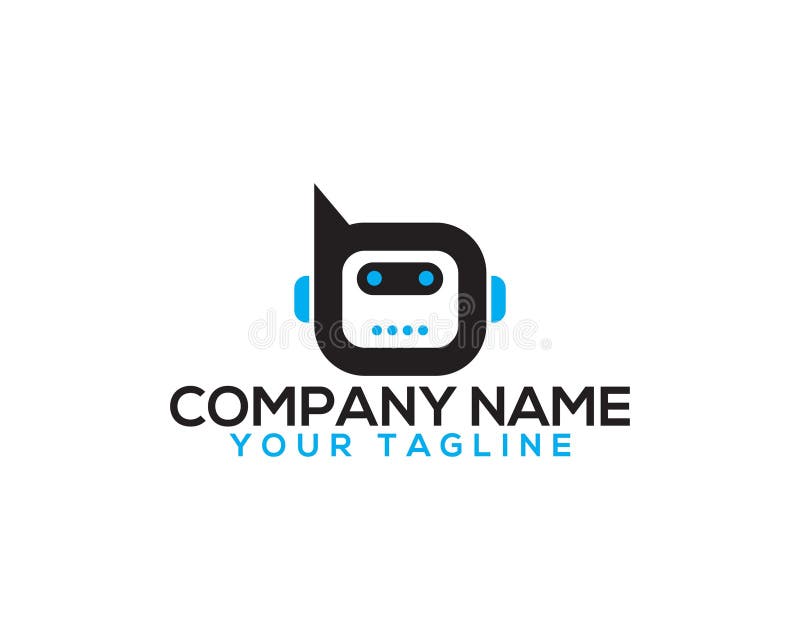 Letter B Bot Logo Design Concept. Stock Vector - Illustration of ...