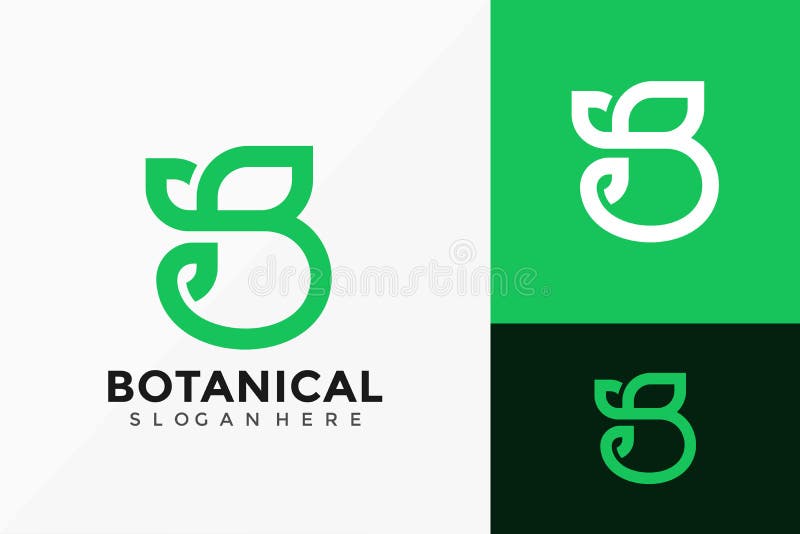 Letter B Botanical Leaf Logo Vector Design. Abstract Emblem, Designs ...