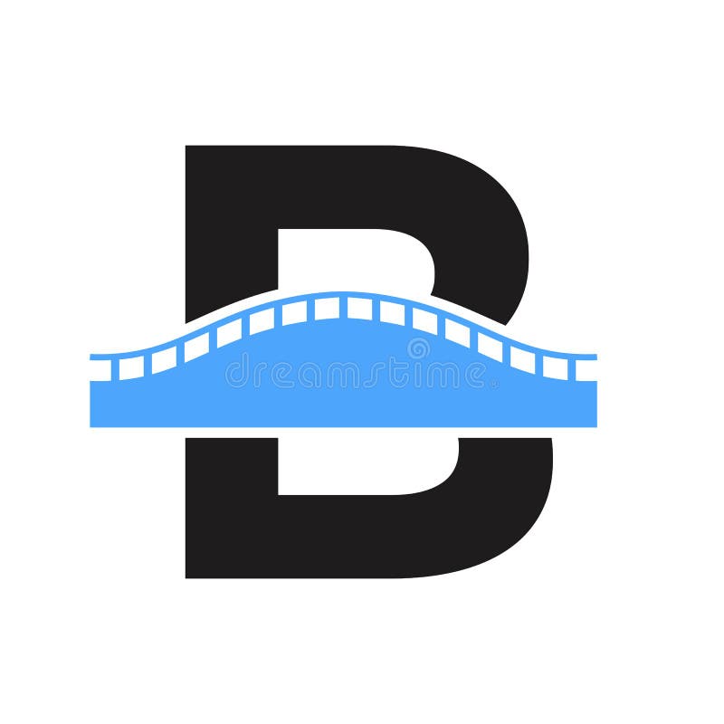 Letter B Bridge Logo for Transportation, Journey and Construction ...
