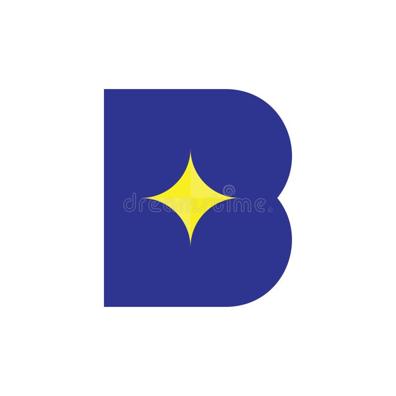 Letter B Star Motion Arrow Stripes Geometric Symbol Logo Vector Stock ...