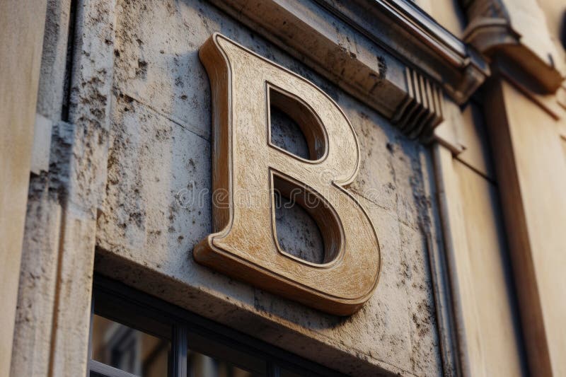 The Letter B is on a Building Stock Illustration - Illustration of ...
