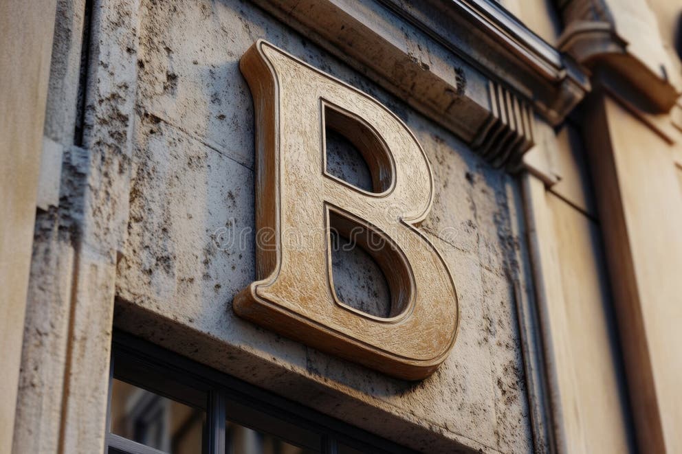 The Letter B is on a Building Stock Illustration - Illustration of ...
