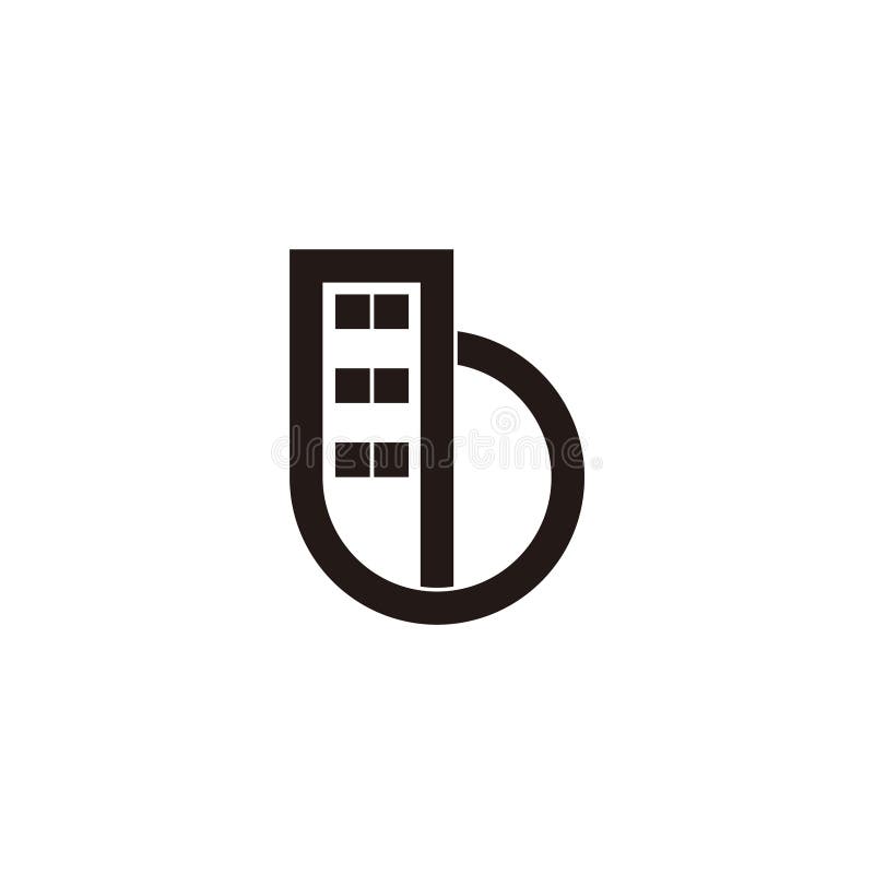 Letter B Building Simple Geometric Apartment Symbol Logo Vector Stock ...