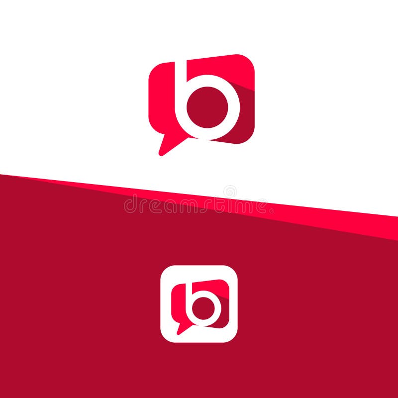 Letter B Chat Talk Logo Design Template Vector Illustration Stock ...