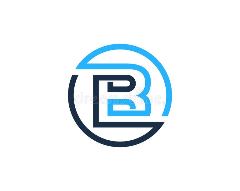 Letter B Circle Line Icon Logo Design Element Stock Vector ...