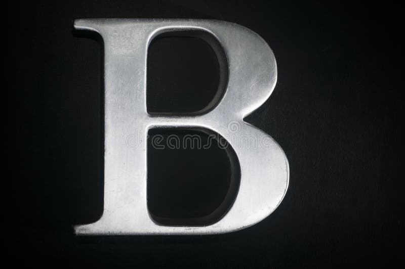 The Letter B stock photo. Image of silver, shiny, metal - 31175222