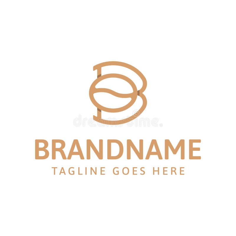 Letter B Coffee Logo, Merges Typography with Subtle Coffee Imagery ...