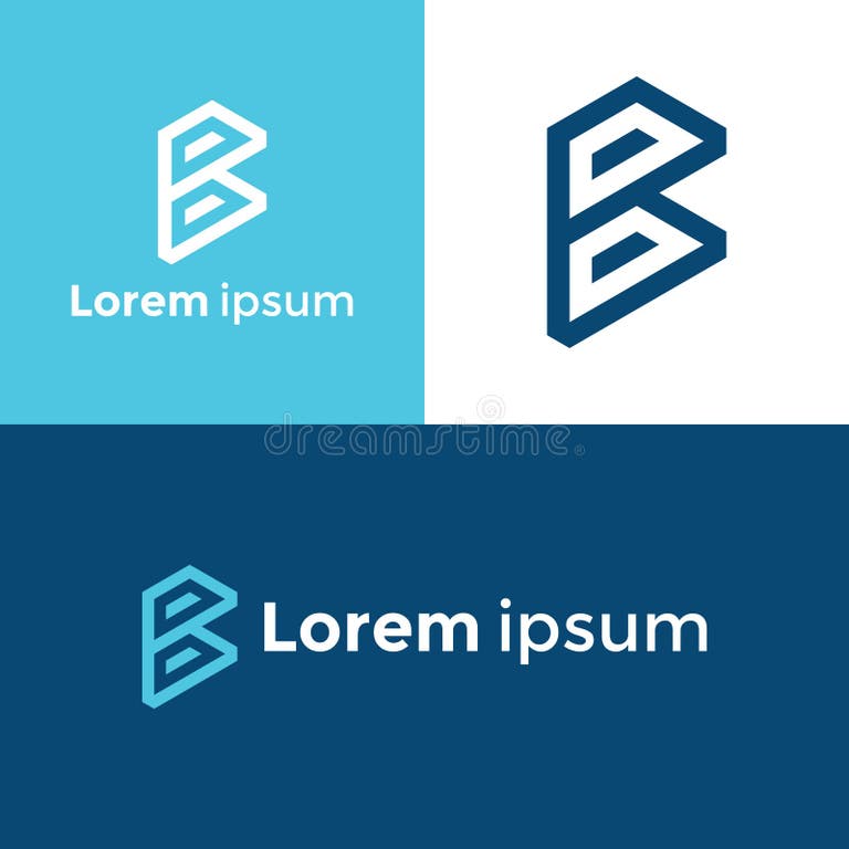 Letter B Creative Alphabet Monogram, Abstract B Font Logo Design, B ...