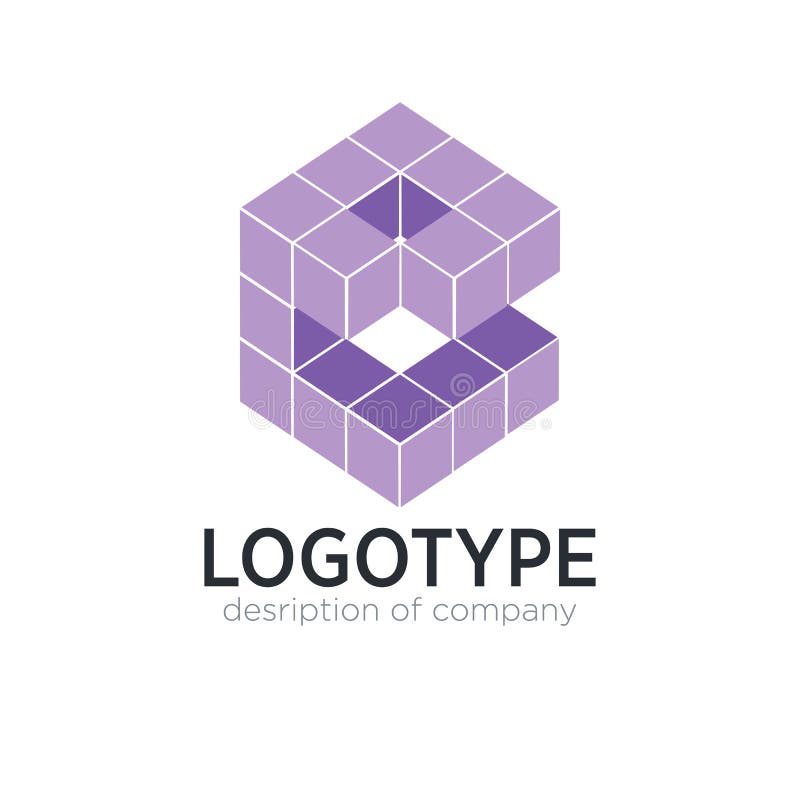 Letter B Cube Figure Logo Icon Design Template Elements Stock Vector ...