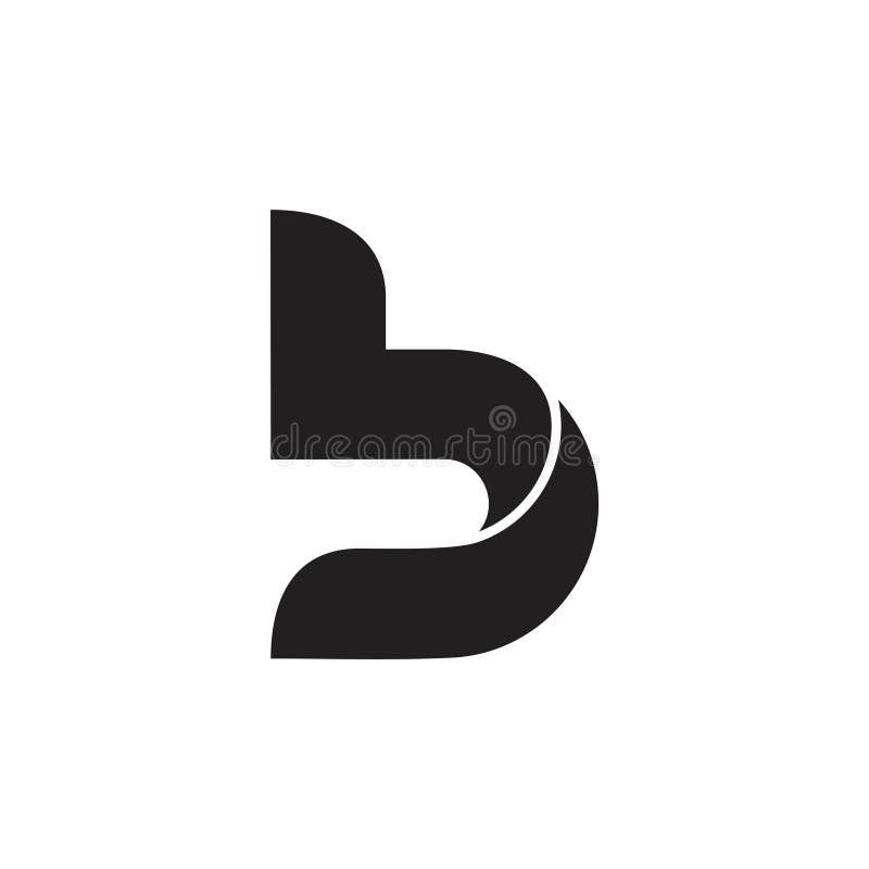 Letter B Curves Geometric 3d Logo Stock Vector - Illustration of ...