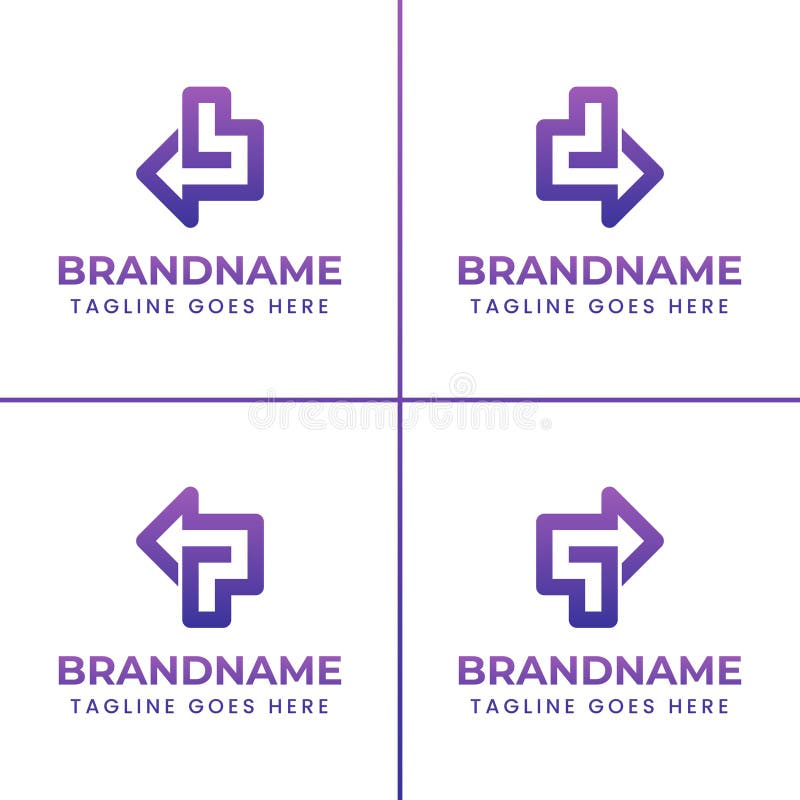 Letter B D P Q Arrow Technology Logo, Symbolizing Progress, Innovation ...