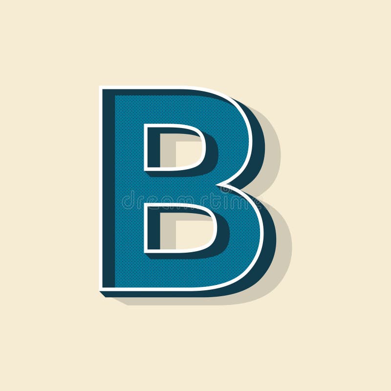 Letter B 3D Isometric Design Stock Illustration - Illustration of ...