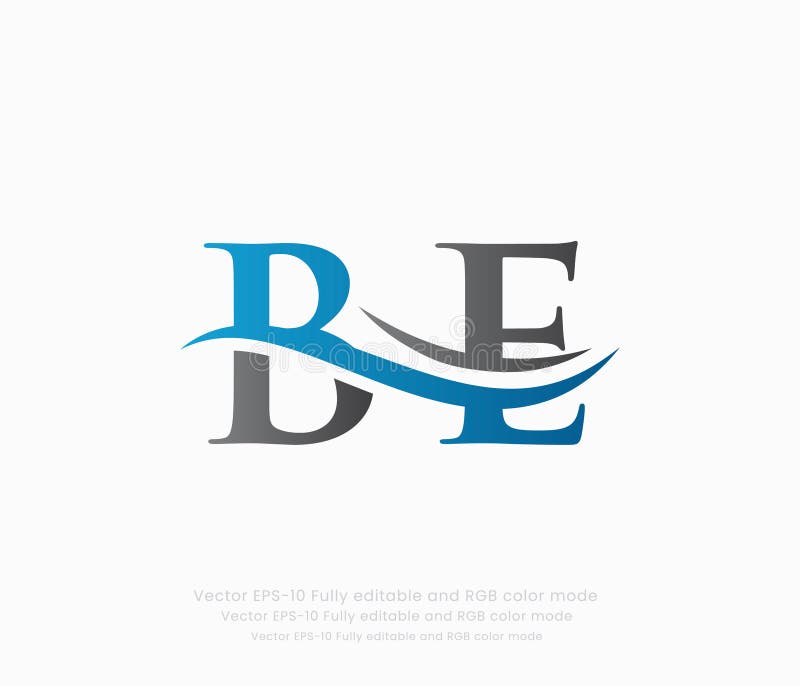 Letter B E linked logo stock vector. Illustration of letter - 270566893