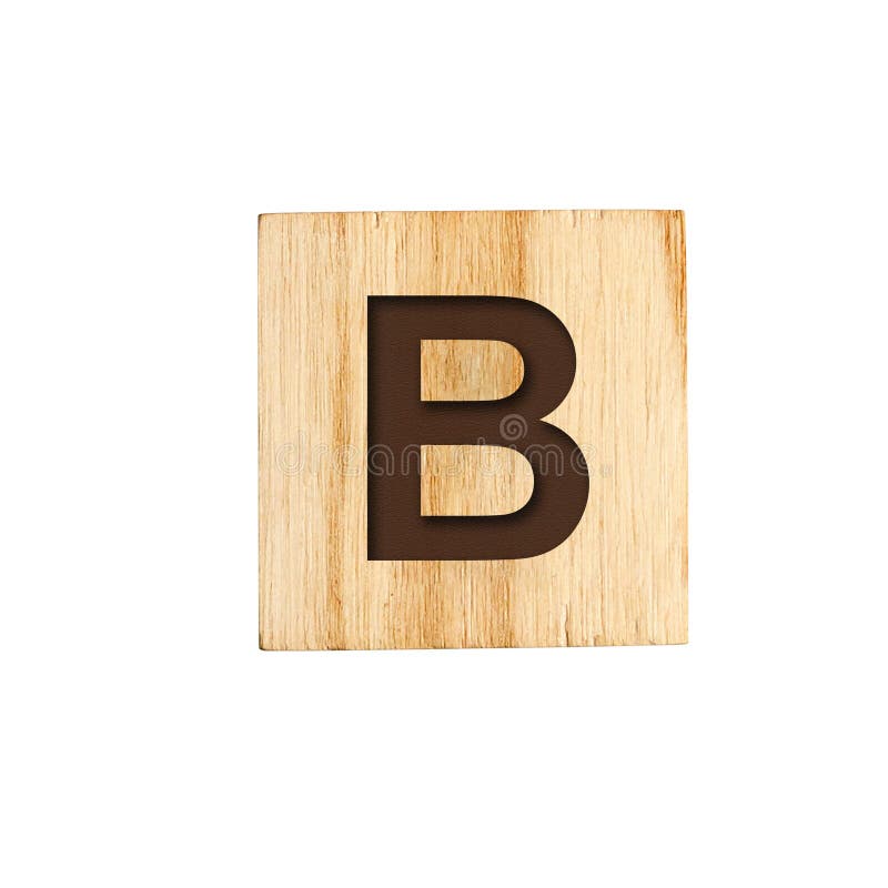 Letter B, English Alphabet on a Wooden Cube. Stock Image - Image of ...