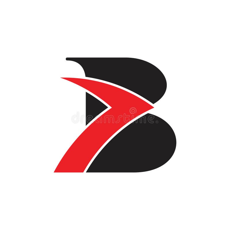 Letter B Fast Arrow Simple Logo Vector Stock Vector - Illustration of ...