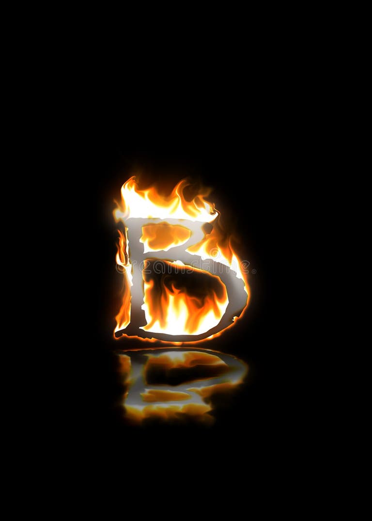 Fire Letter B Black Background Stock Illustrations – 119 Fire Letter B ...