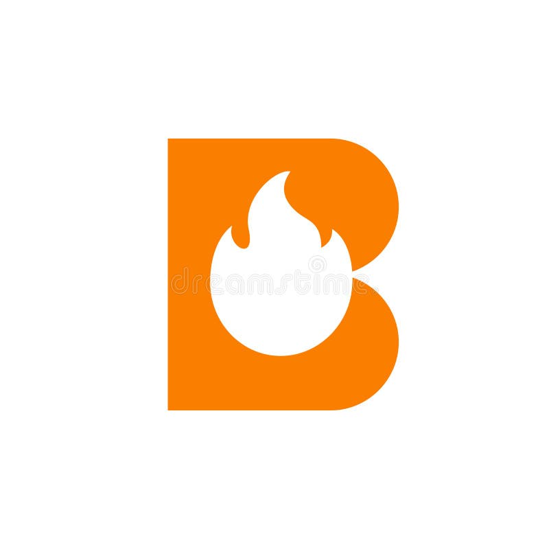 B Letter Fire Flame Logo Template Stock Illustrations – 170 B Letter ...