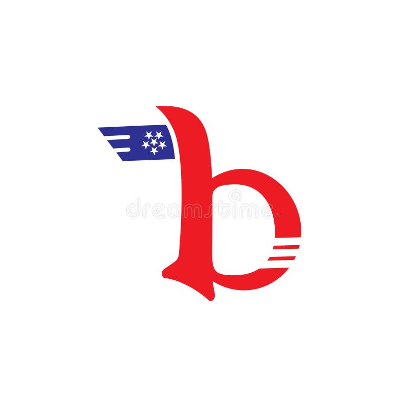 Letter B with Flag Logo Vector Stock Vector - Illustration of colorful ...