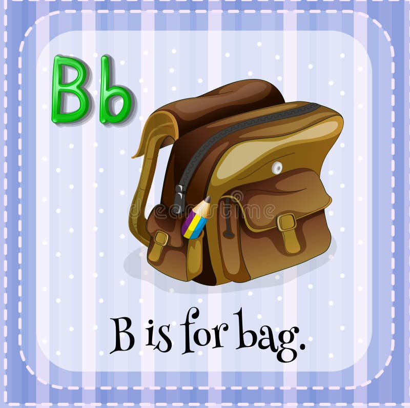 Flashcard Letter B Backpack Stock Illustrations – 3 Flashcard Letter B ...