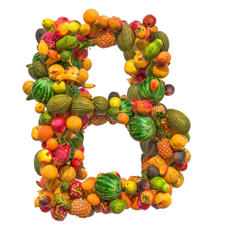 Alphabet Fruit Letter B Stock Illustrations – 175 Alphabet Fruit Letter ...