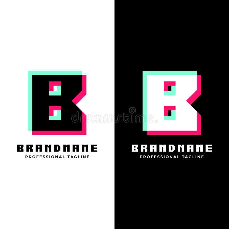 Letter B Glitch Logo, Great for Futuristic and Innovative Projects ...