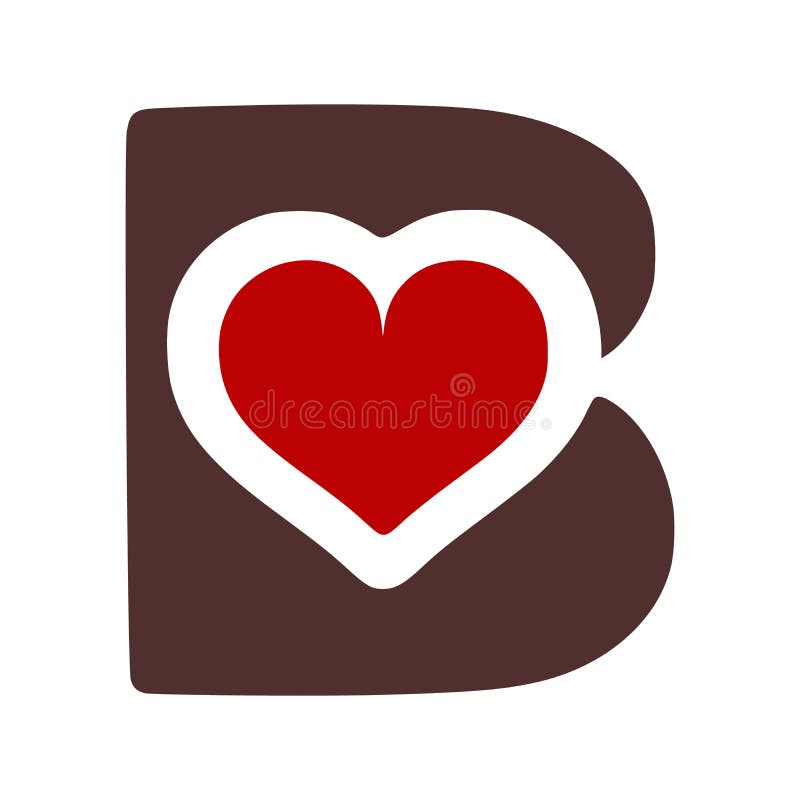 Cursive B With Heart - Design Talk