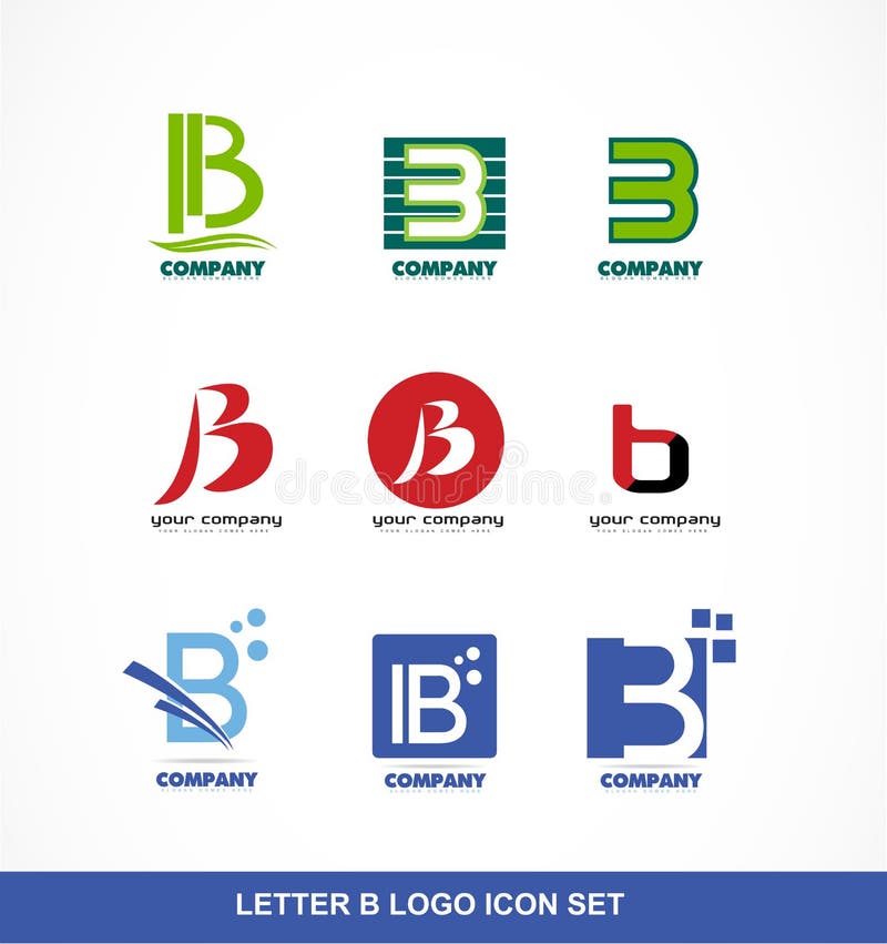 Letter B icon logo set stock vector. Illustration of identity - 59823465