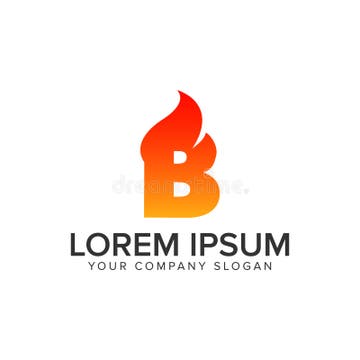 B Letter Fire Flame Logo Template Stock Illustrations – 170 B Letter ...