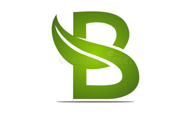 Letter B Leaf stock vector. Illustration of message - 104760315