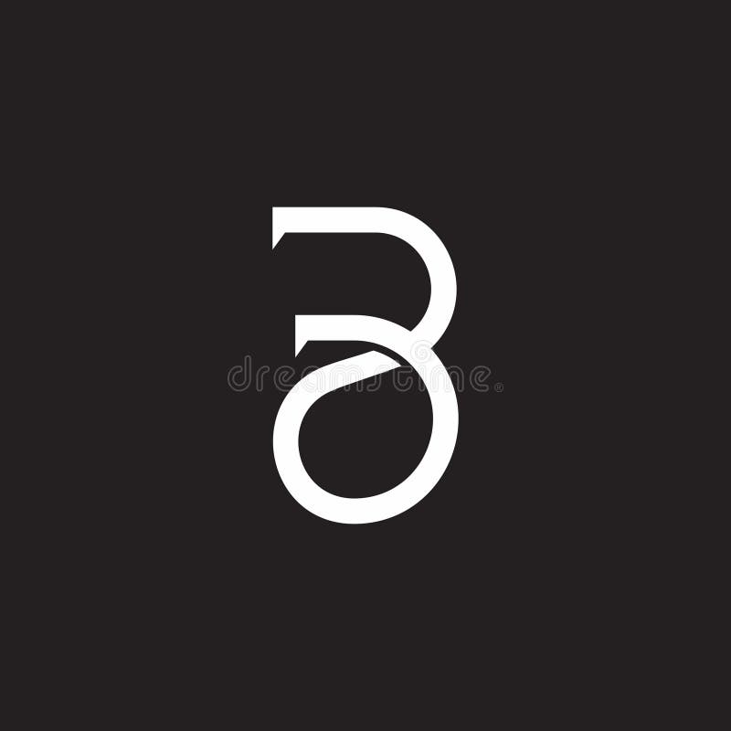 Letter B Linked Curves Overlap Simple Logo Vector Stock Vector ...