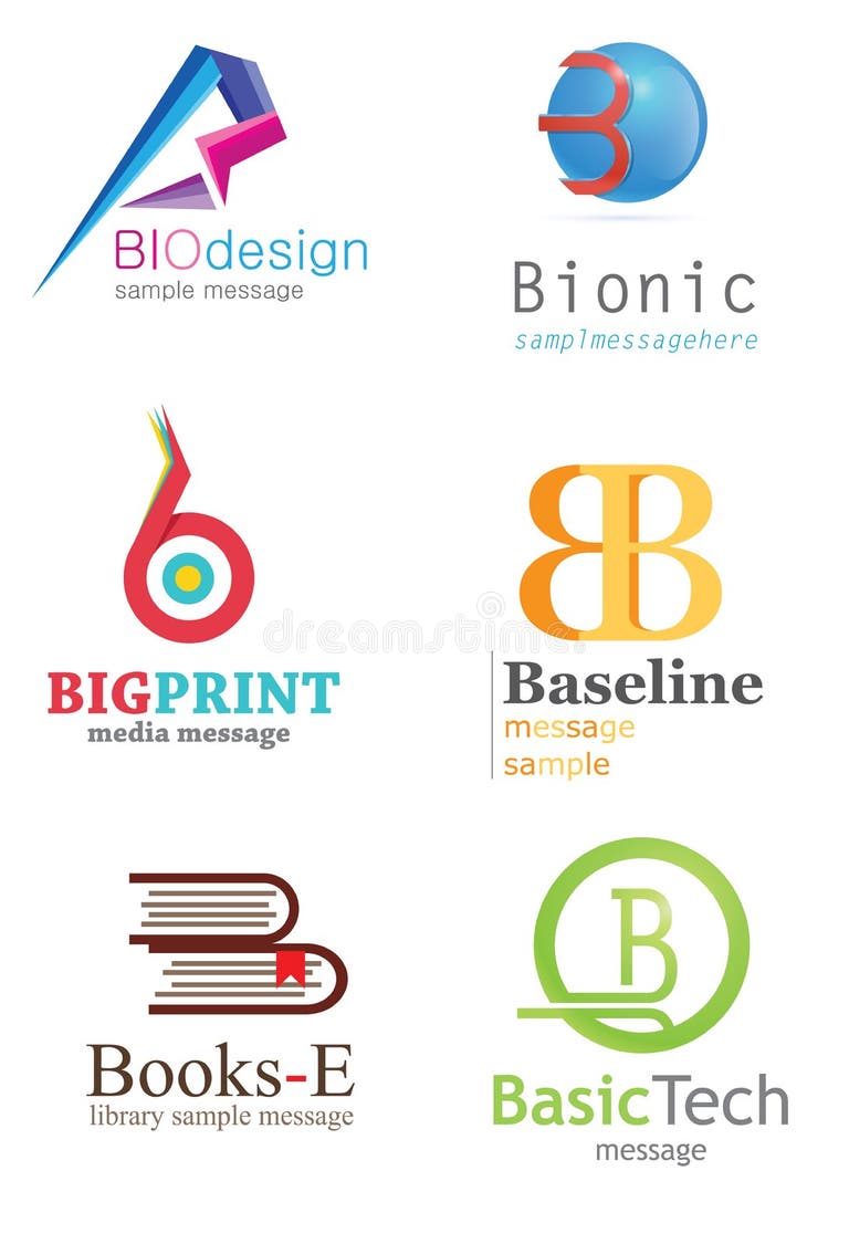 B Alphabet Logo Design Icons Stock Illustrations – 929 B Alphabet Logo ...