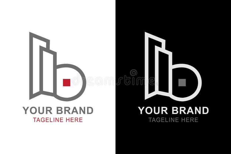 Letter B Logo with Building. Suitable for Construction Logo. Vector ...