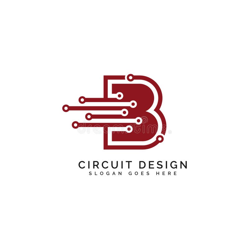 Letter B Logo, Circuit Shape Symbol, Technology and Digital Abstract ...