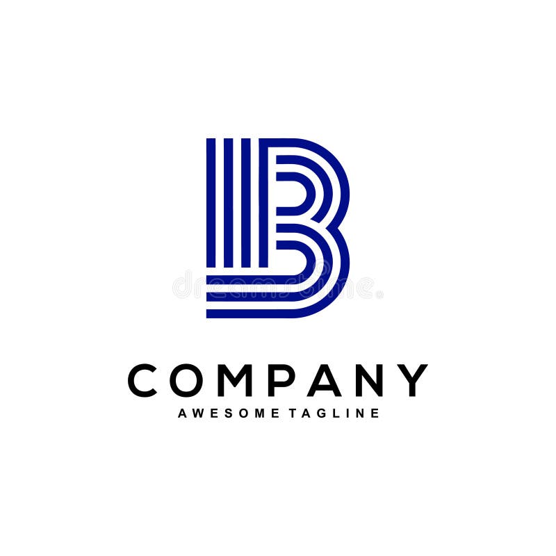 Letter B Logo Design for Business Stock Illustration - Illustration of ...