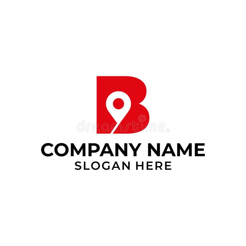 Letter B Logo with Location Icon. B Pointer Logo Template, Gps Logo ...