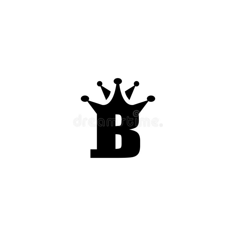 Letter B Logo Template King Crown Illustration Design Vector Stock ...