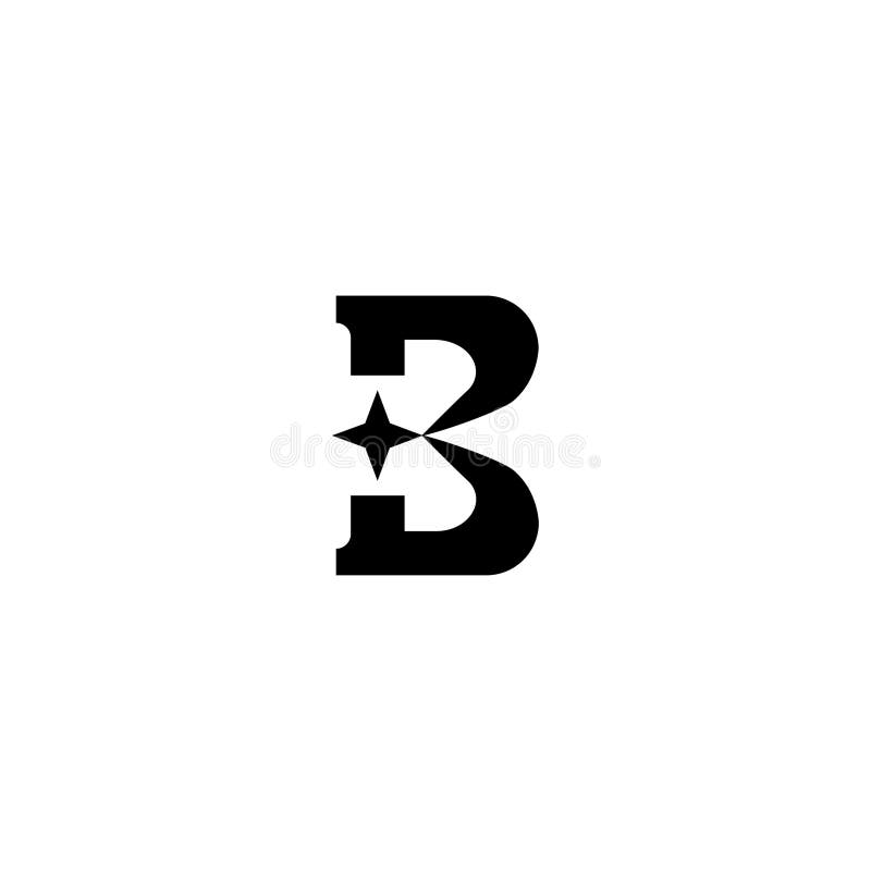 Letter B Logo Template Star Black Illustration Vector Business Stock ...