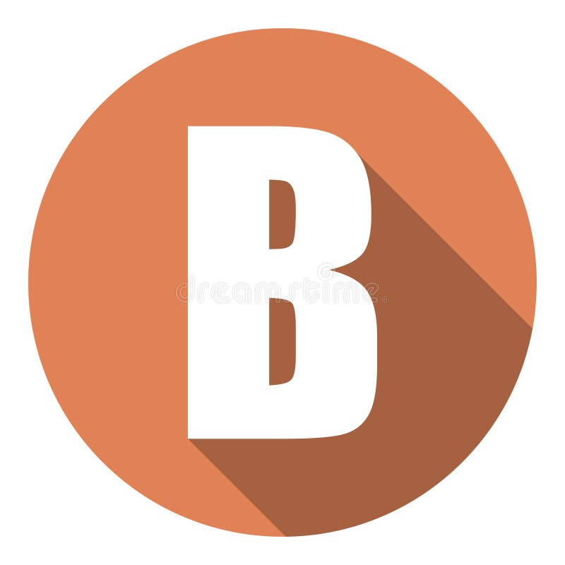 Letter B with a Long Shadow. Vector Illustration EPS10 Stock Vector ...