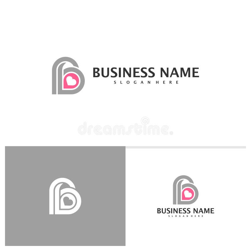 Letter B Love Logo Template, Creative B Logo Design Vector, Love Logo ...