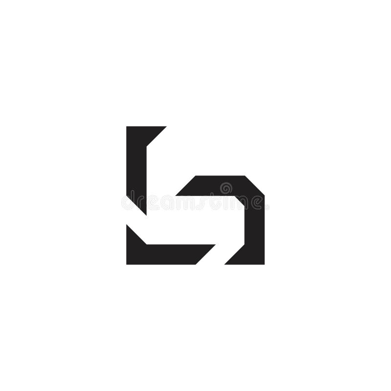 Letter B Lowercase Geometric Line Logo Vector Stock Vector ...