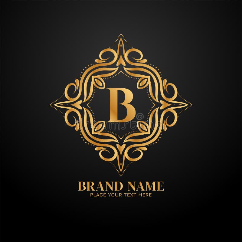 Letter B Luxury Brand Logo Concept Design Stock Vector - Illustration ...