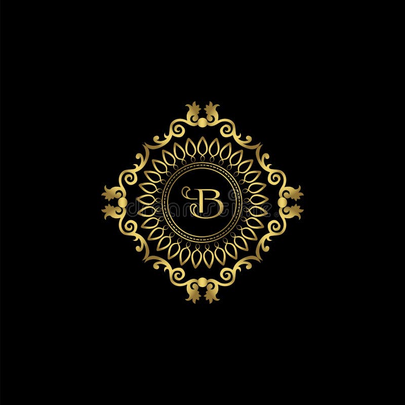 Letter B Luxury Ornament Logo. Monogram Crest Initial Letter Vector ...