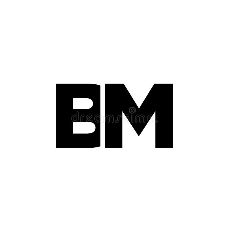 Letter B and M, BM Logo Design Template. Minimal Monogram Initial Based ...