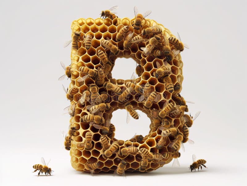 Letter B Made of Honey Comb Stock Illustration - Illustration of ... Letter B Made of Honey Comb Stock Illustration - Illustration of ...