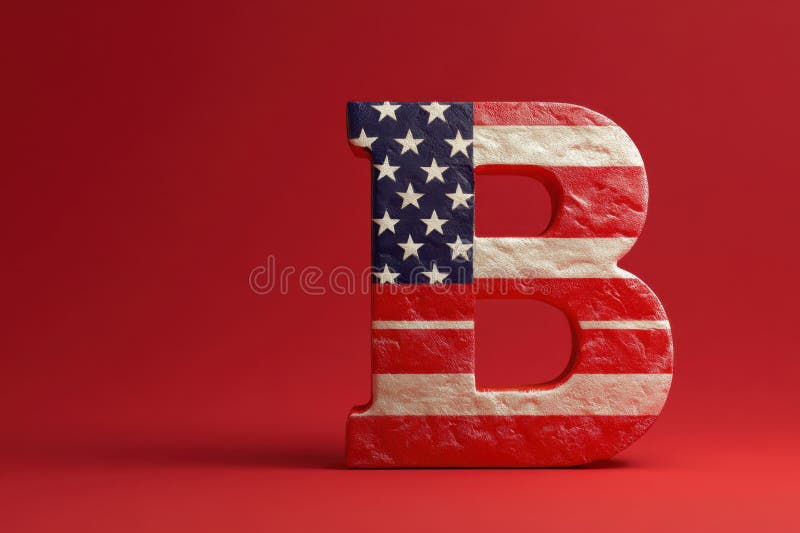 The Letter B is Made Out of American Flags and Stars with Generative AI ...