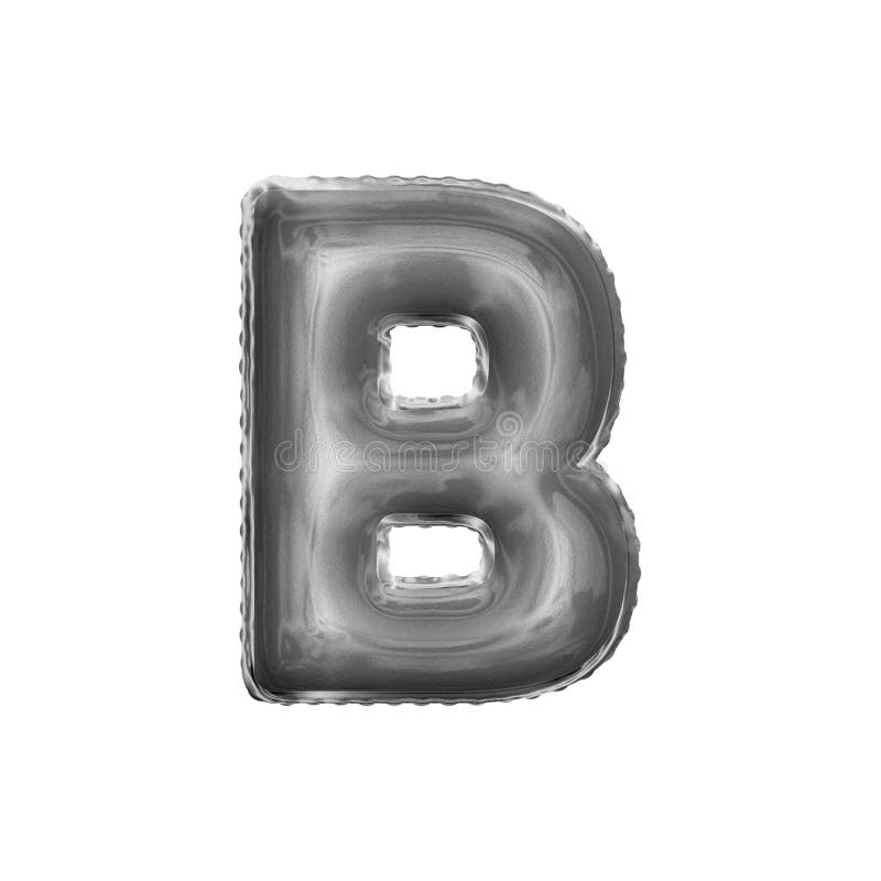 Letter M Made of Silver Inflatable Balloon Isolated on White Background ...