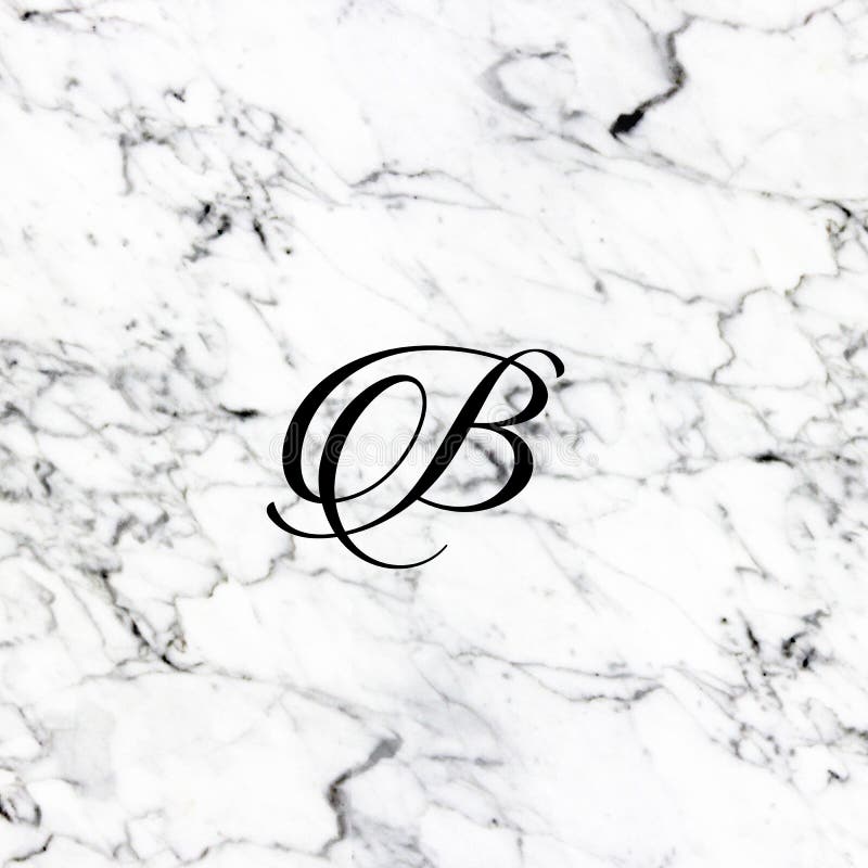 Letter B on Marble Texture Initial Stock Image - Image of design, gift ...