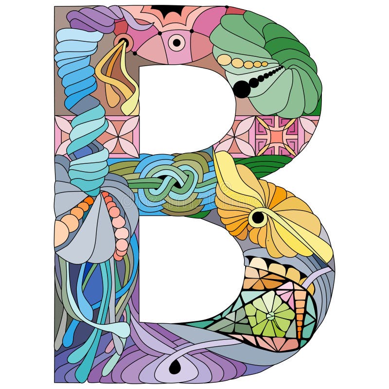 Zentangle Letter B Stock Illustrations – 44 Zentangle Letter B Stock ...