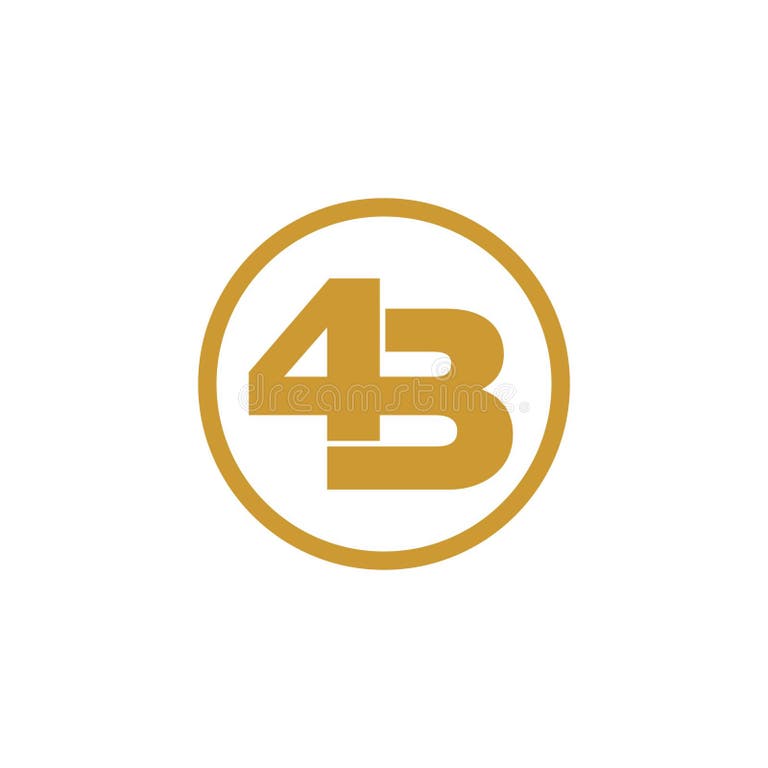 Letter 4B Monogram Logo Icon Design Vector. Stock Vector - Illustration ...